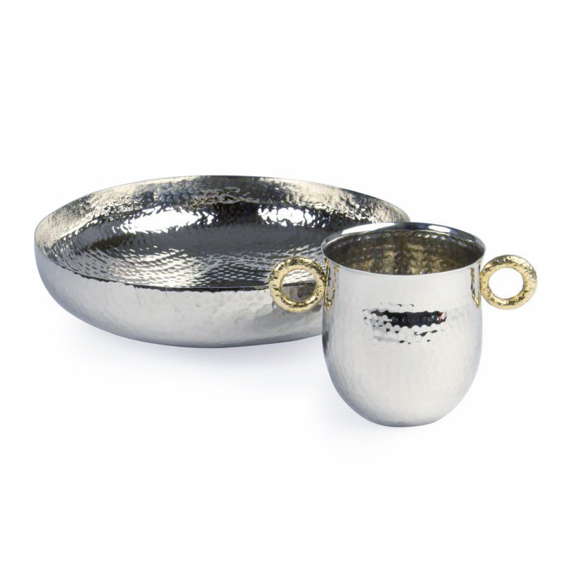 Hammered Metal Handwashing Set