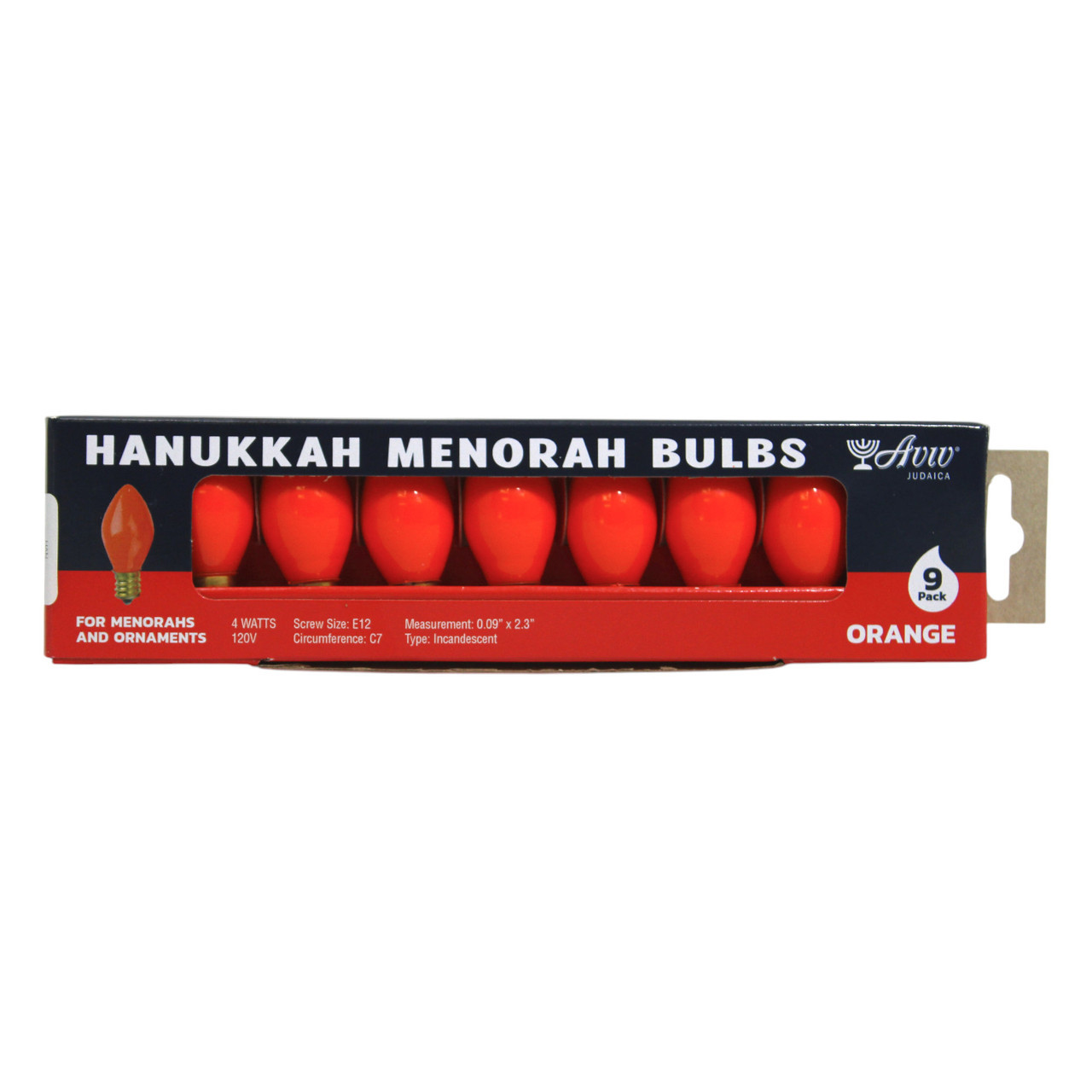 Orange Electric Menorah Bulbs