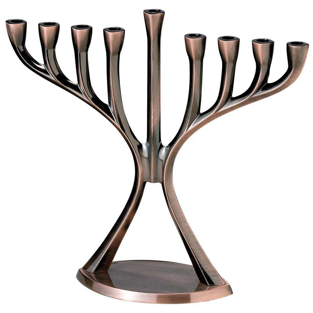 Menorah Judaica - Antique Copper Finished Menorah