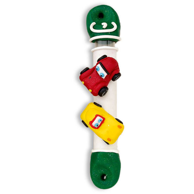 Jewish Baby Gifts-Fimo Children's Mezuzah Cars Design