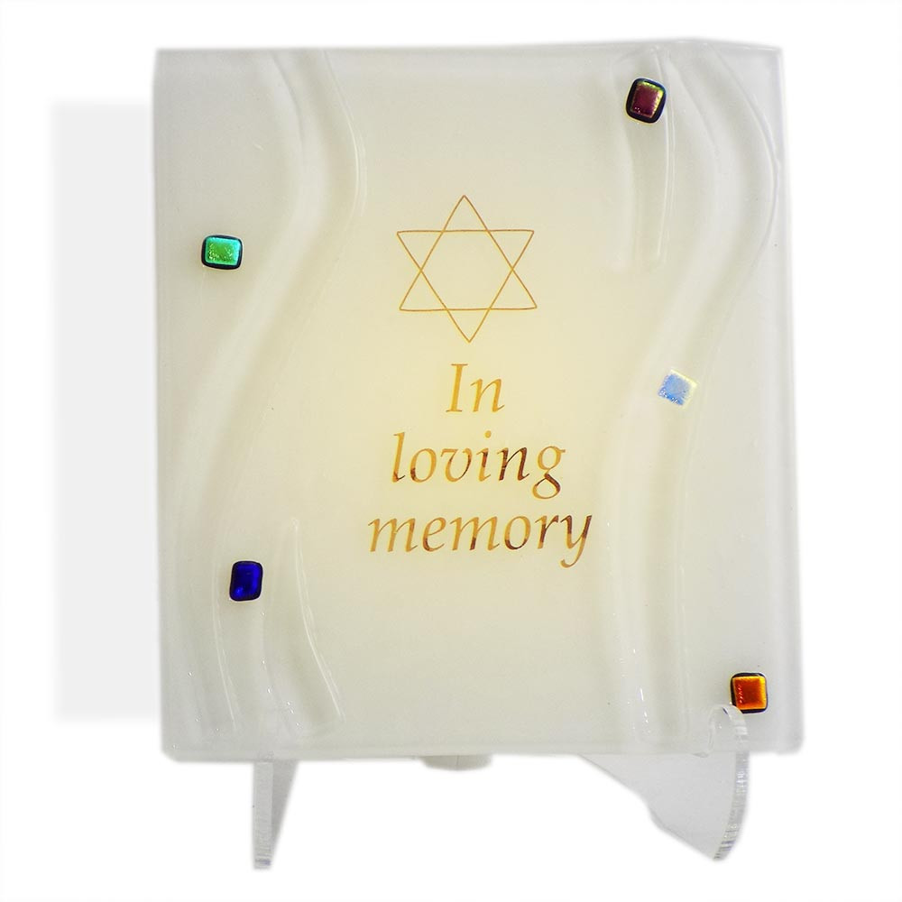 Fused Glass Electric Memorial Light