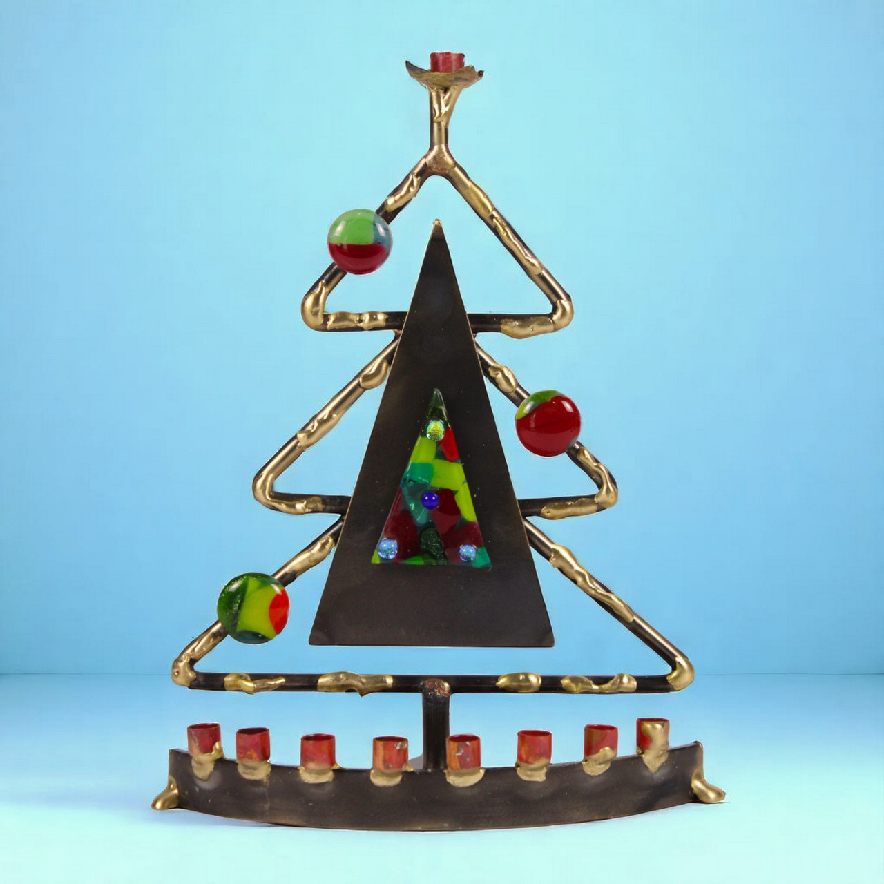 Interfaith December Holiday Gifts - Hanukkah Menorah Christmas Tree