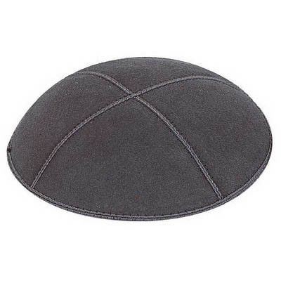 Dark Grey Suede Yarmulke