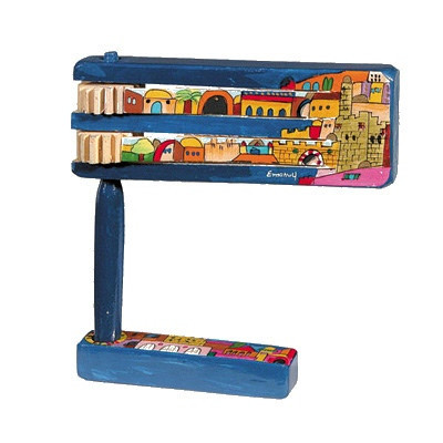 Wooden Jerusalem Purim Grogger