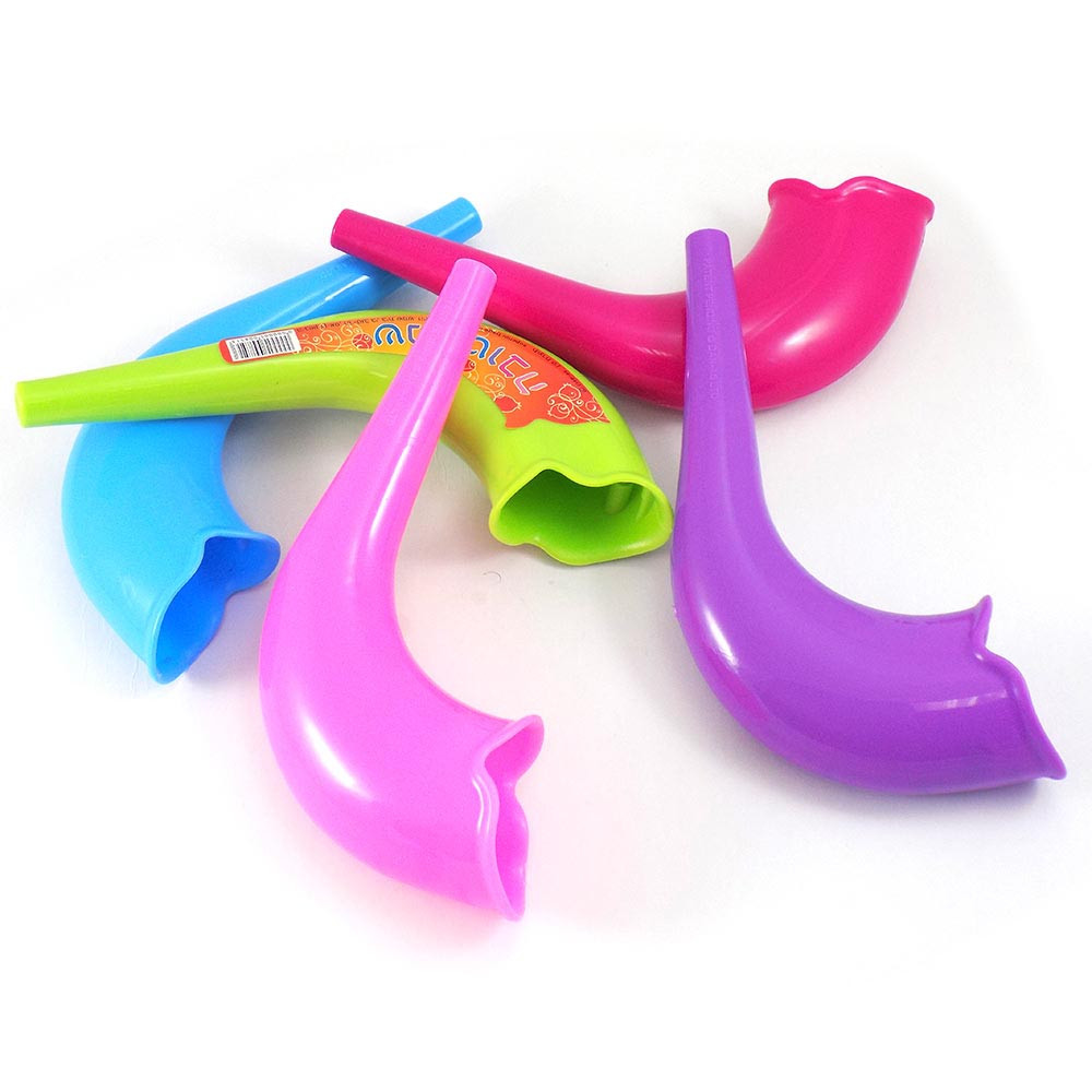 Multi Color Plastic Toy Shofars