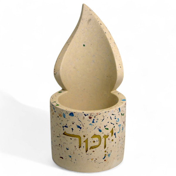 Terrazzo Stone Memorial Flame Candle Holder