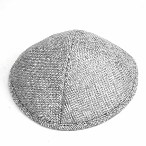 Religious Items | Kippah | Gray Linen Kippah