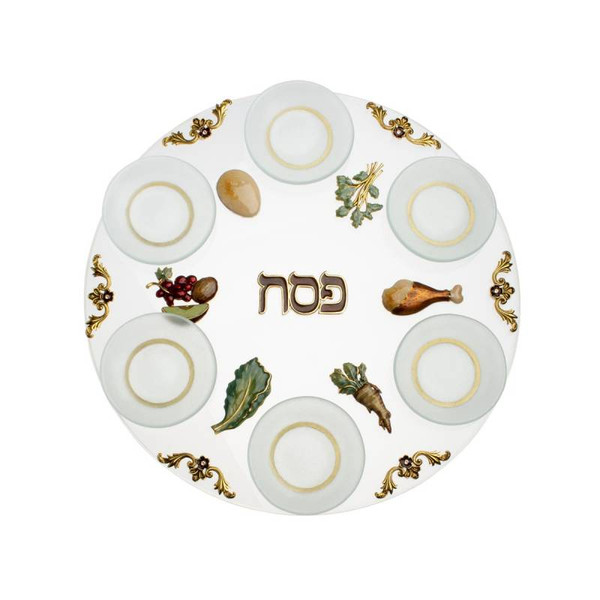 Passover Gifts-Glass Symbols Passover Seder Plate