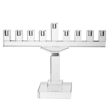 Hanukkah | Menorahs | Ultra Modern Crystal Hanukkah Menorah
