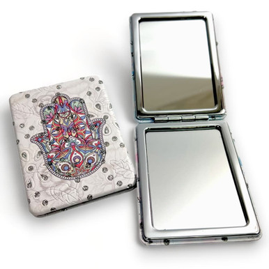 Decorative Hamsa Compact Mirror