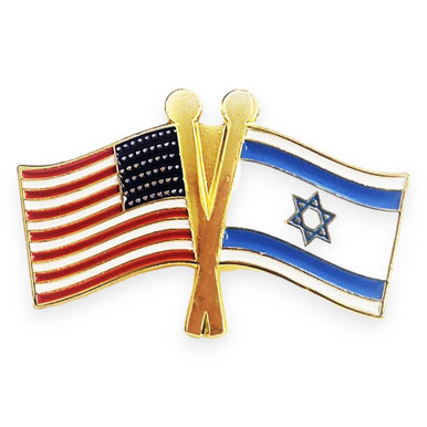 Israel & USA Flag Solidarity Lapel Pin