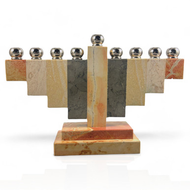 Columns Jerusalem Stone Hanukkah Menorah