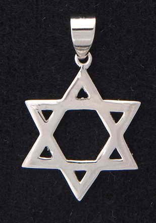 Simple Sterling Silver Jewish Star