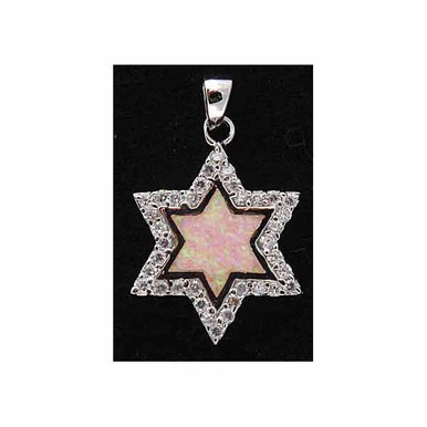 Pink Jewish Star Pendant