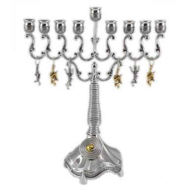 Hanukkah | Menorahs | Dancing Horah Charm Beaded Menorah