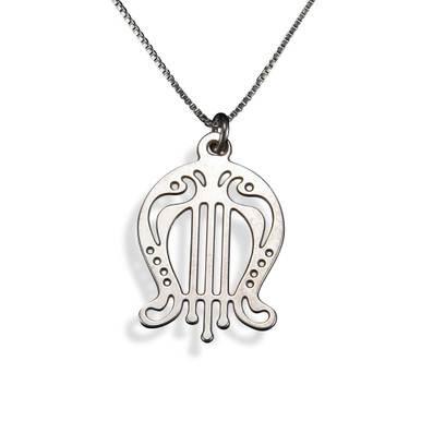 Sterling Silver Harp Necklace