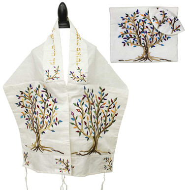Silk Embroidered Tree Of Life Talis Set