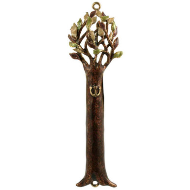Brown And Gold Tree Of Life Mezuzah