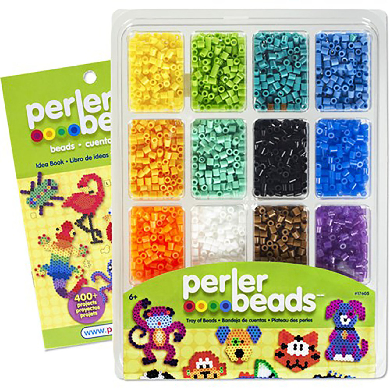 Perler 16 Color Bead Tray with Idea Book