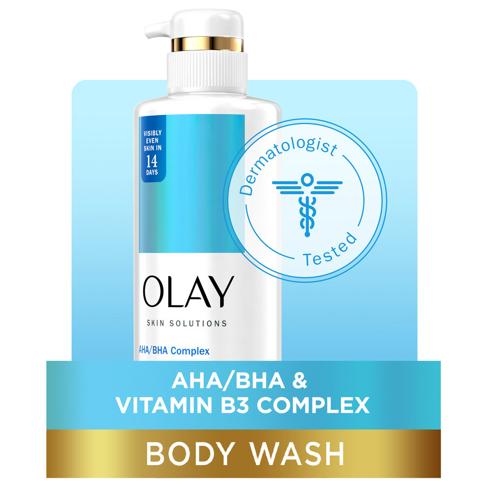 Olay Skin Solutions Body Wash with AHA/BHA Complex, 17.9 fl oz ...