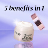 Olay Super Cream Mini with Sunscreen SPF 30, Ultra Lightweight SPF Face ...