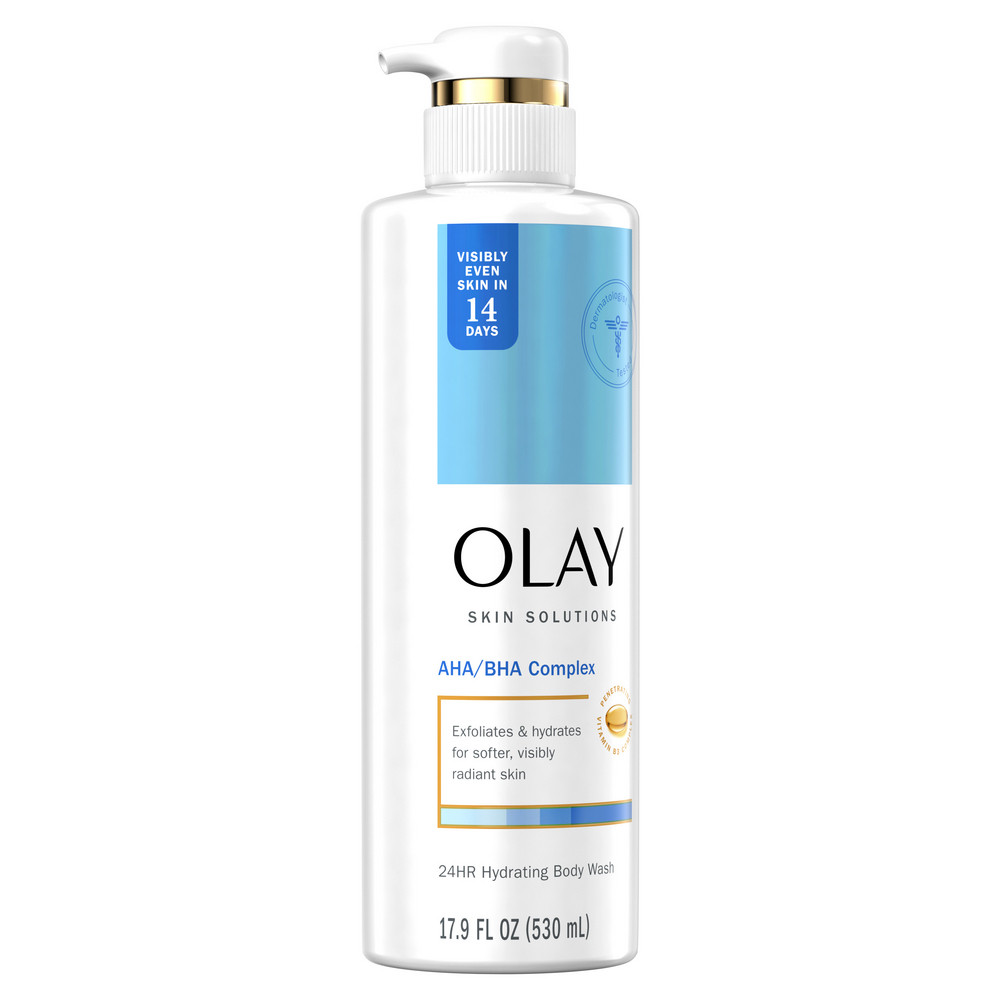 Olay Skin Solutions Body Wash with AHA/BHA Complex, 17.9 fl oz ...