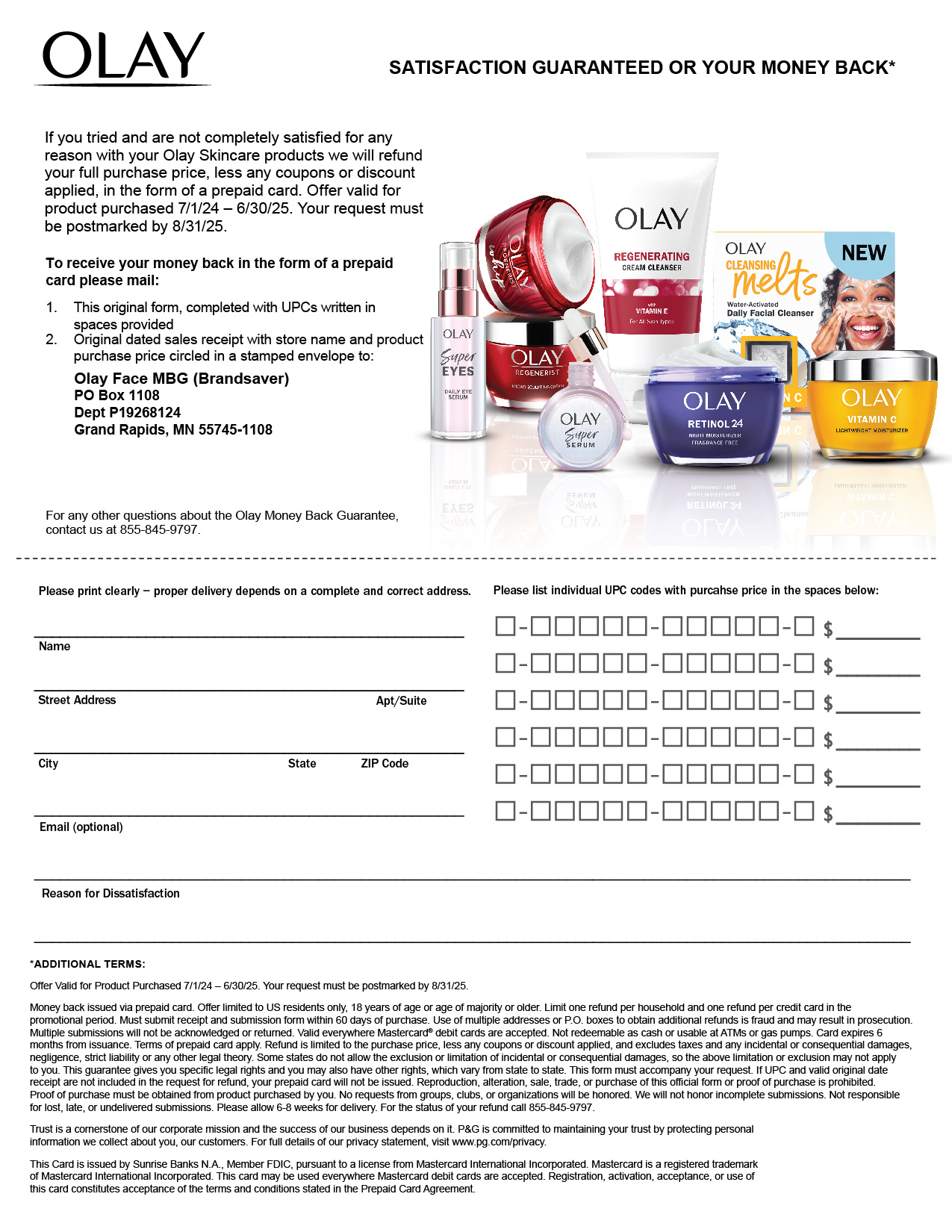 Guarantee | offers| Olay