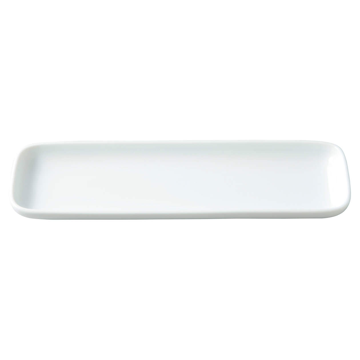 Rechteckiger Teller aus Hakuji‐Porzellan, 22,4 cm x 6,7 cm | MUJI