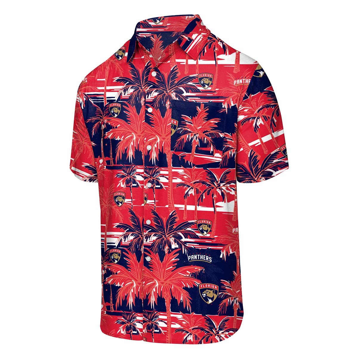 Florida Panthers Palm Tree Button Down Shirt - FLA TEAM SHOP