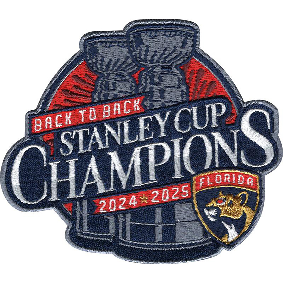 Florida Panthers 2024-2025 Back-to-Back Stanley Cup Champions Patch ...
