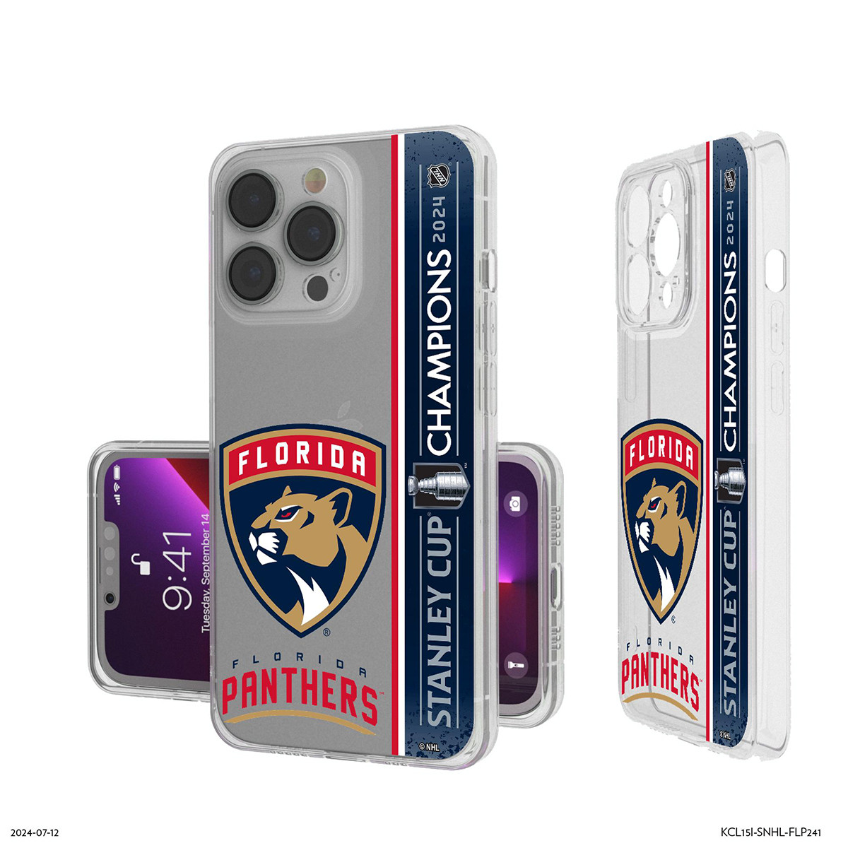 Florida Panthers 2024 Stanley Cup Champions Clear Cell Phone Case - FLA ...