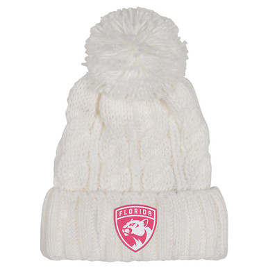 Florida Panthers Youth Girls Cable Cuff Knit Cap - FLA TEAM SHOP