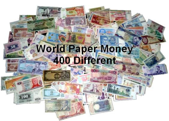 WORLD PAPER MONEY COLLECTION - 400 All Different !!! - Scripophily.com ...