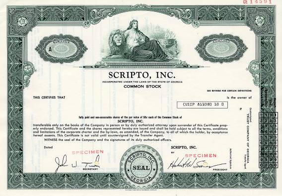 Scripto, Inc. - ( Scripto Inc., was one the largest makers of writing ...