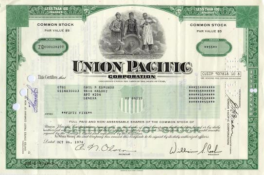Union Pacific Corporation Stock and Picture Postcard: Lot of 10 - Union ...