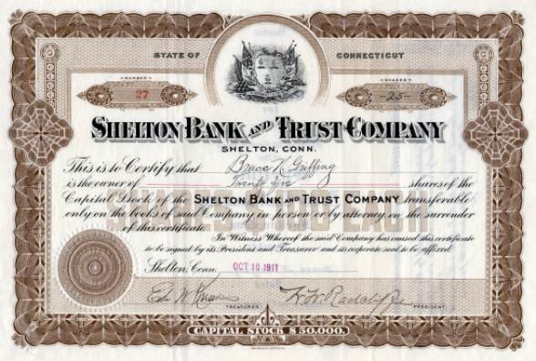 Marion Central Bank 1920's - Scripophily.com | Collect Stocks and Bonds ...
