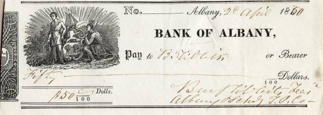 Metropolitan Bank Check 1850's - New York - Scripophily.com | Collect ...
