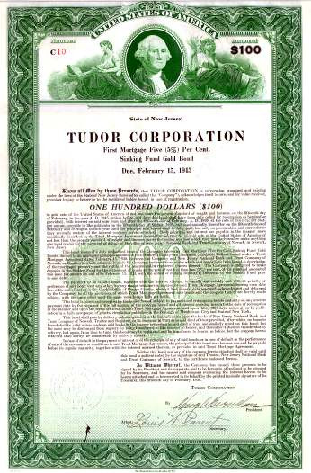 Tudor Corporation Gold Bond 1930 - George Washington (Dollar Bill ...