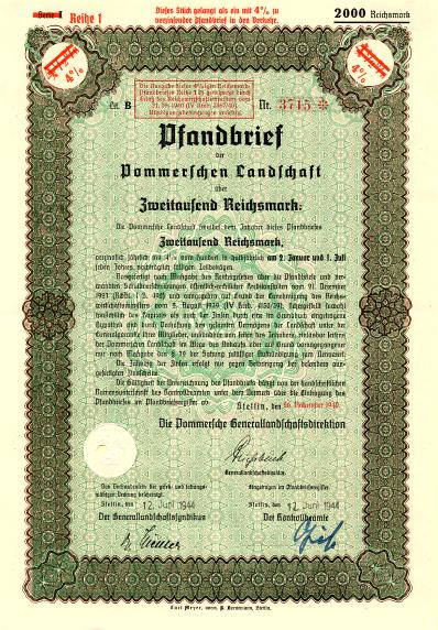 WWII German War Bond - 500 Reichmarks - 1940 - Scripophily.com ...