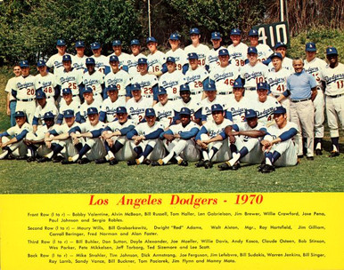 Los Angeles Dodgers Team Photo - 1970 - Scripophily.com | Collect ...