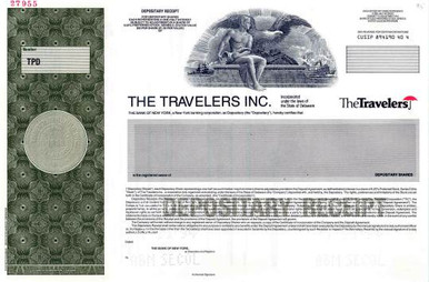 Travelers Inc. ( Famous Insurance Company ) - Scripophily.com | Collect ...