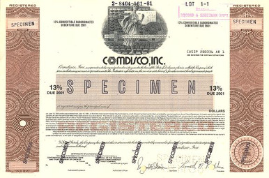Comdisco, Inc. - Delaware 1981 - Scripophily.com | Collect Stocks and ...