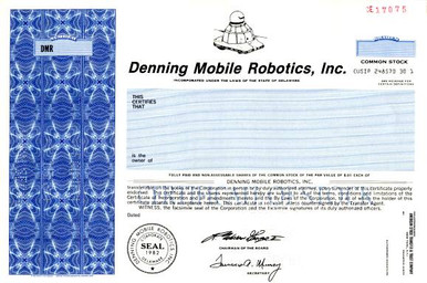 Denning Mobile Robotics, Inc ( Early Robot Maker) - Delaware ...