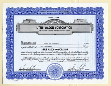 Little Wagon Corporation hand signed twice by John Fogerty (Creedence ...
