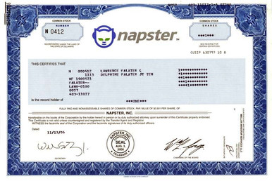 Napster, Inc. (Original pioneering peer-to-peer file sharing Internet ...