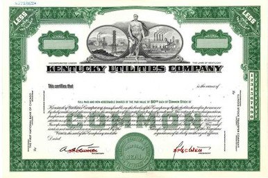 Kentucky Utilities Company 1 - Scripophily.com | Collect Stocks and ...