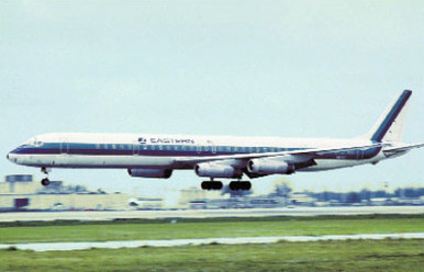 Eastern Airlines postcard Douglas DC-8 - Scripophily.com | Collect ...