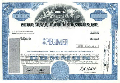 White Consolidated Industries Inc. Specimen Stock Certificate ...