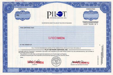 Pilot Network Services, Inc. - Delaware - Scripophily.com | Collect ...