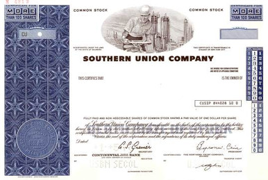 Southern Union Company - Scripophily.com | Collect Stocks and Bonds ...